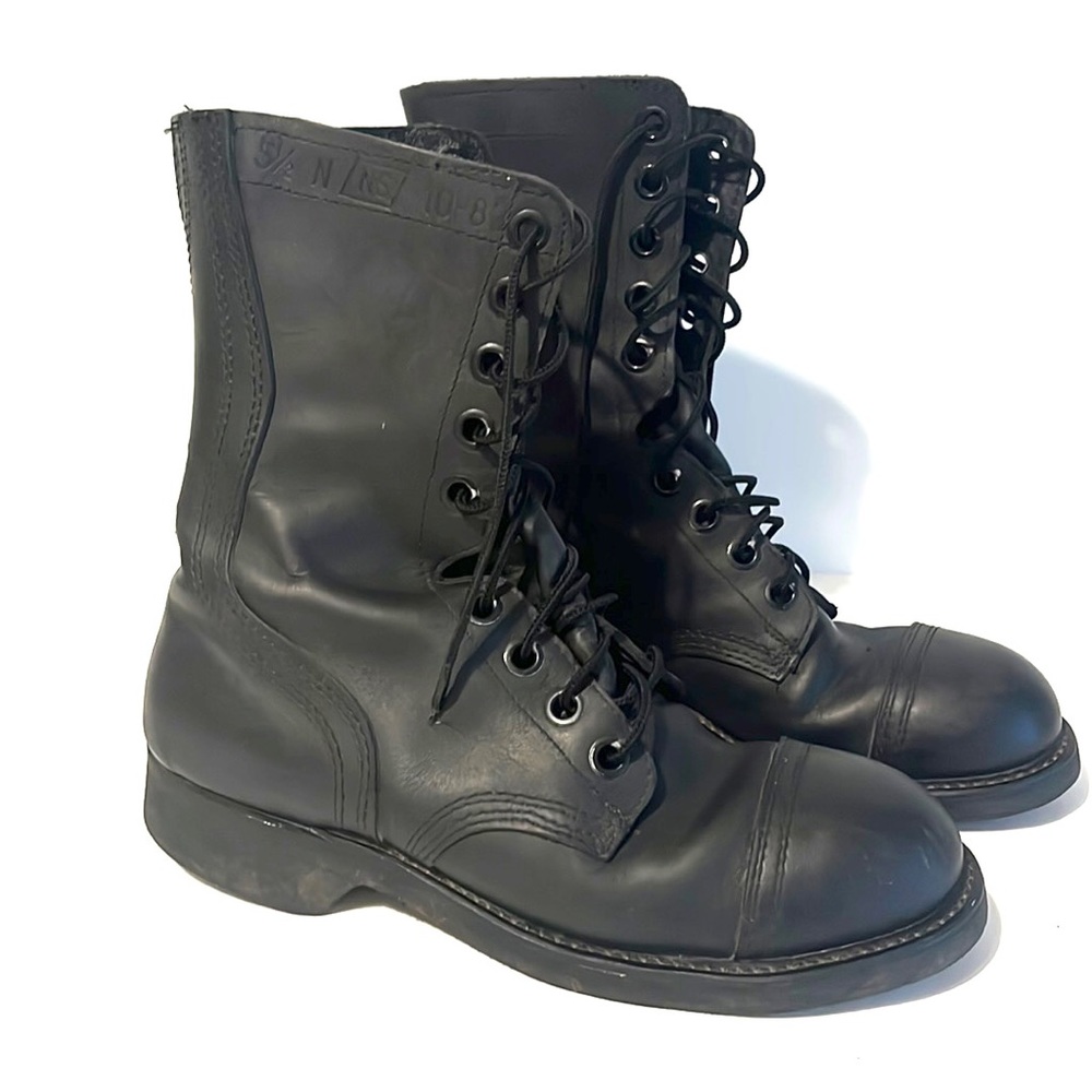 Altama Ansi Black Leather Combat Boots Size 5.5 N Ns … - Gem